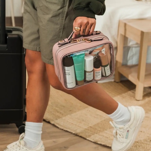 Calpak | Bags | Calpak Small Cosmetics Travel Bag Mauve Free Gift With ...